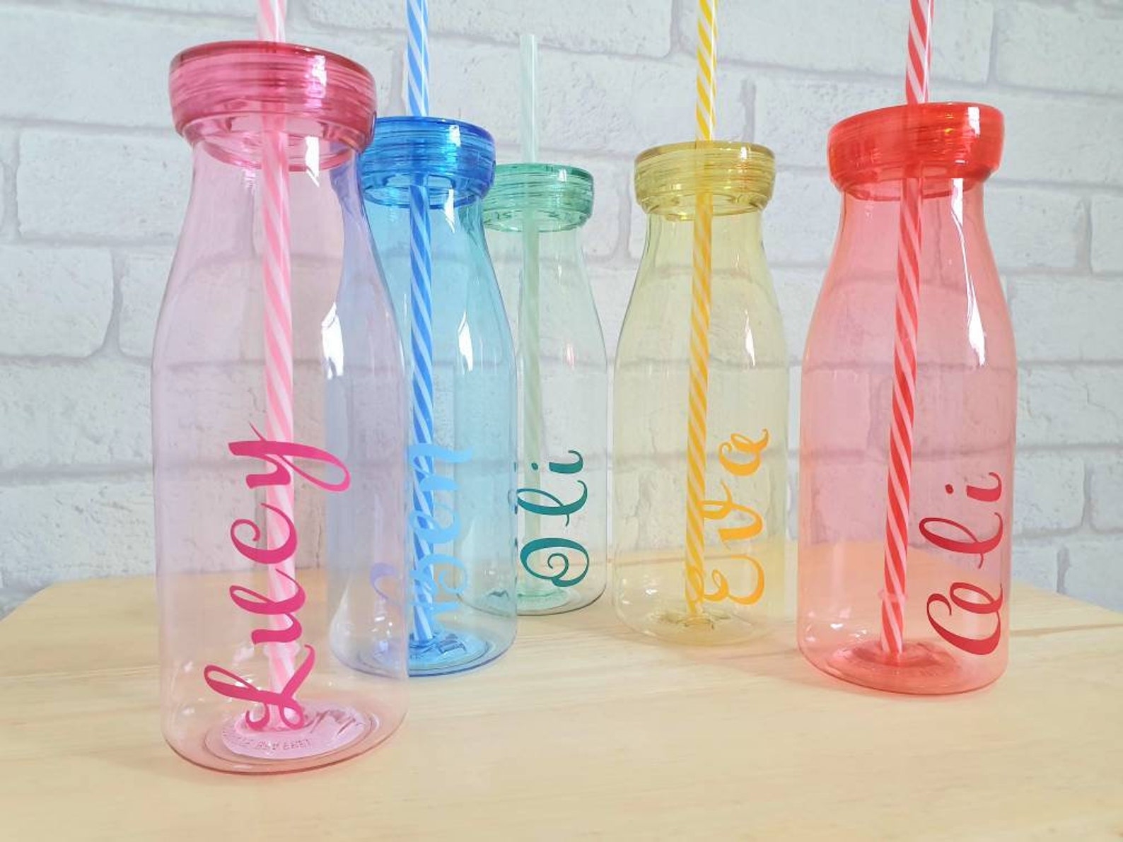Personalised Milkshake Bottleskids Drinking - Etsy