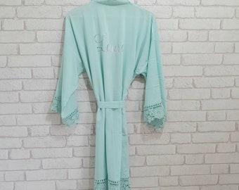 Mint Green Robe | Etsy