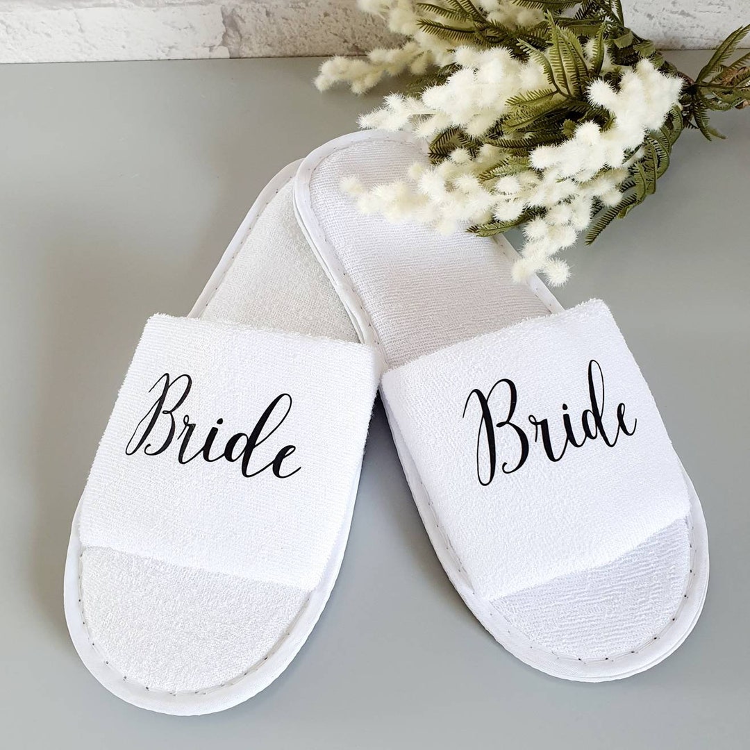 Bride Slippers: Personalized Wedding Party Gift - Etsy