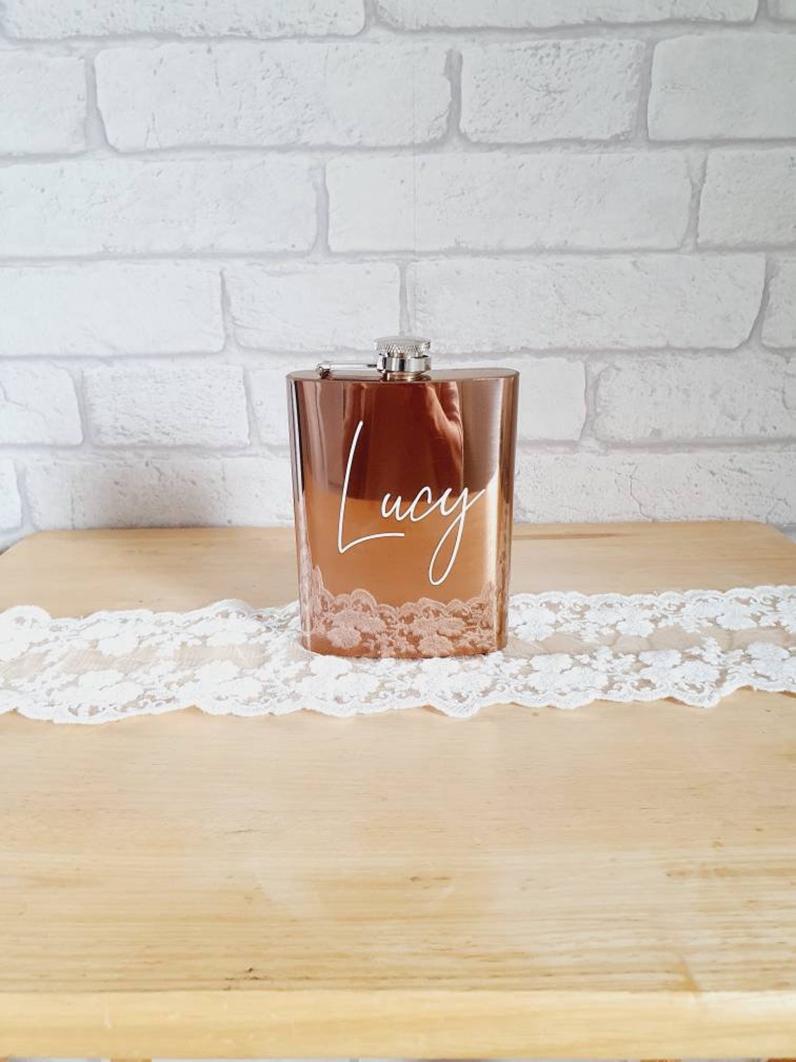 Hip Flask Rose Gold~ladies Hip Flask~bridesmaid Gift~bride to Be Gift ...