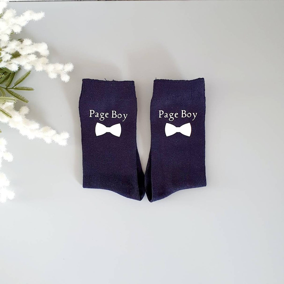 Navy Blue Page Boy Socks~gift for Page Boy~groomsmen Gifts~wedding ...