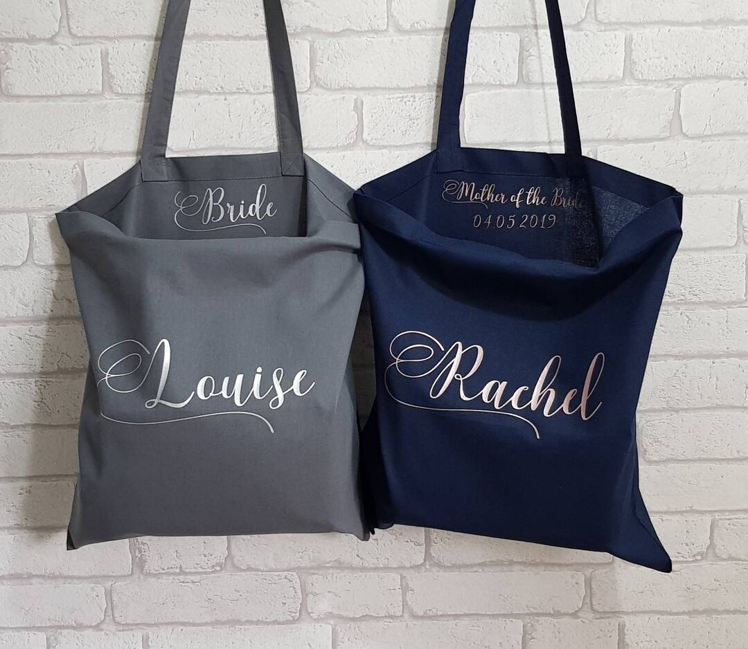 Personalised Wedding Bags~wedding Role Tote Bags~bridesmaid Gift ...