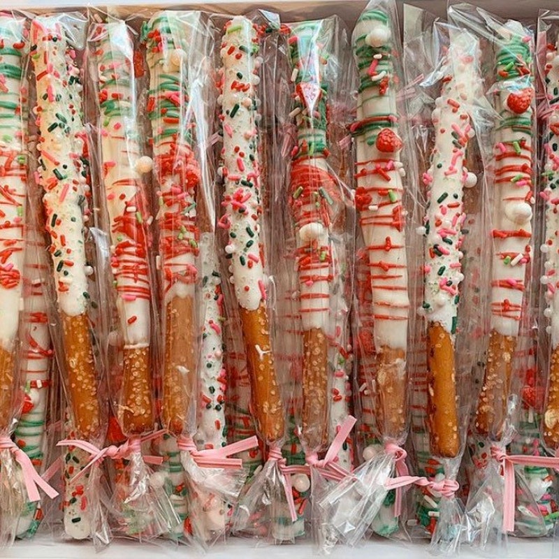 Christmas Pretzel Rods - Etsy