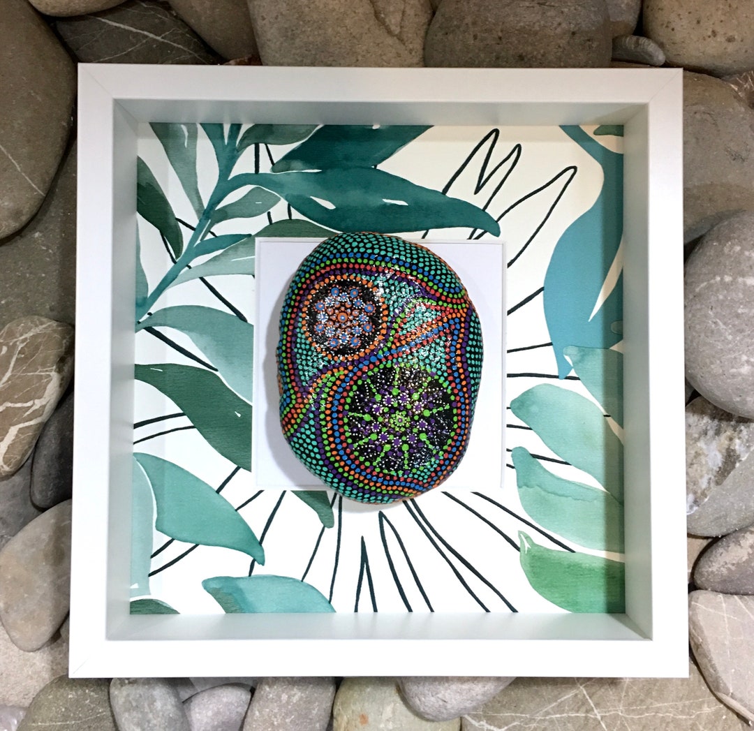 Outback Frame and Natural Hand-painted Pebble to Put or - Etsy