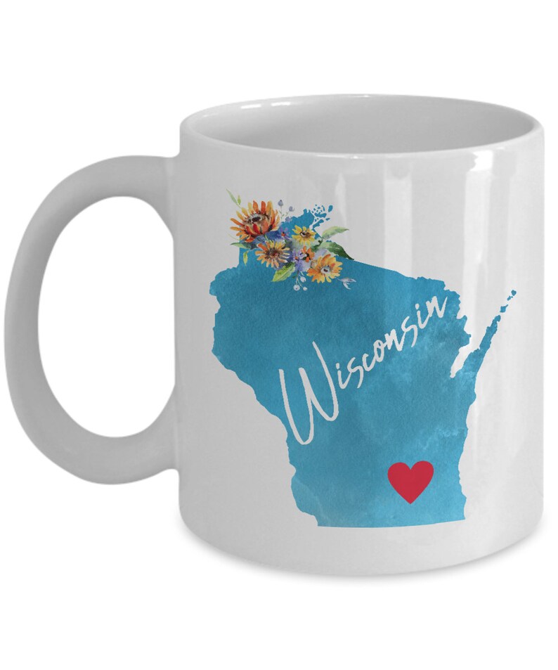 Wisconsin State Mug Leaving Gift Custom State Mug Wisconsin - Etsy