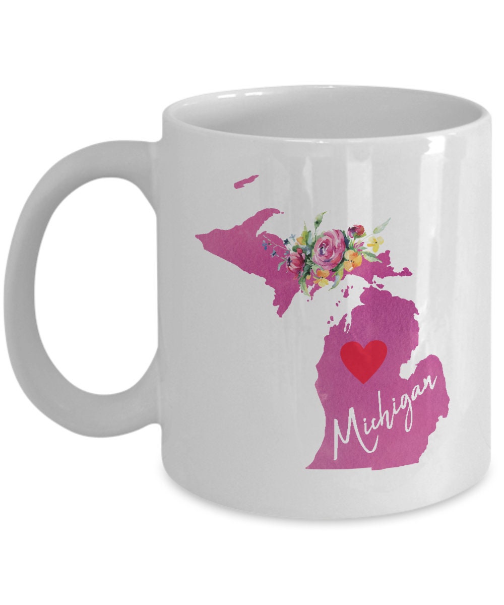 Michigan State Mug Leaving Gift Moving Gift Custom State - Etsy