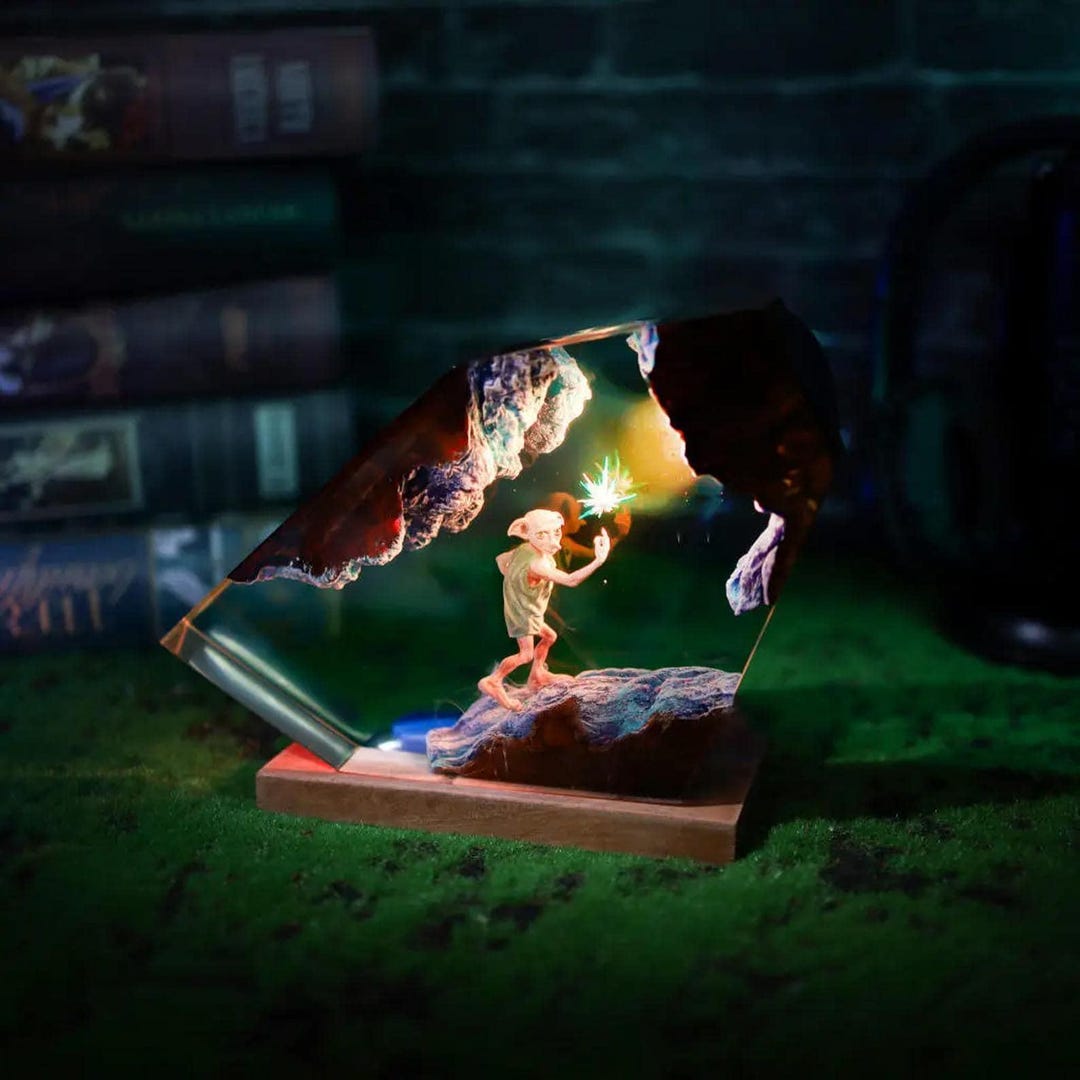 Dobby Resin Lamp, Harry Potter Elf Decor, Magical Handmade Night Light ...