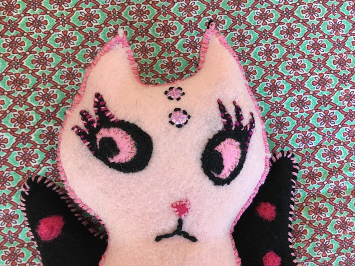 Pink Triple Goddess Kitty - Etsy