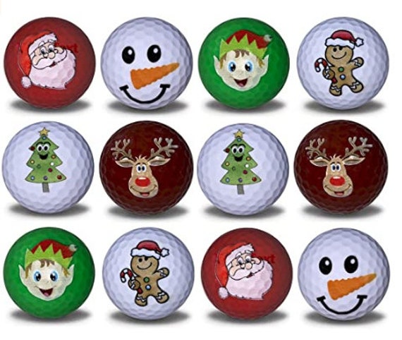 Christmas Variety Golf balls 12 Pack Christmas Gift Birthday | Etsy