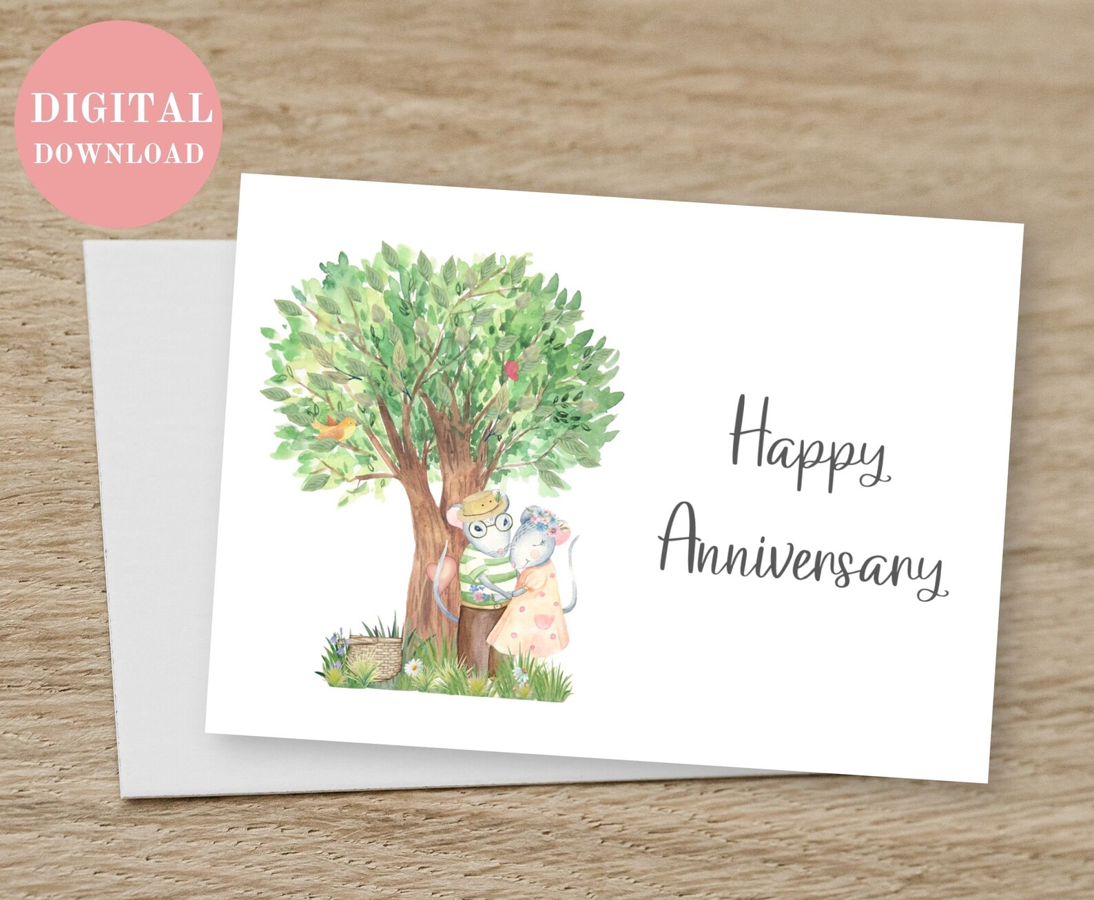 Printable Anniversary Card for Couple Digital Happy - Etsy