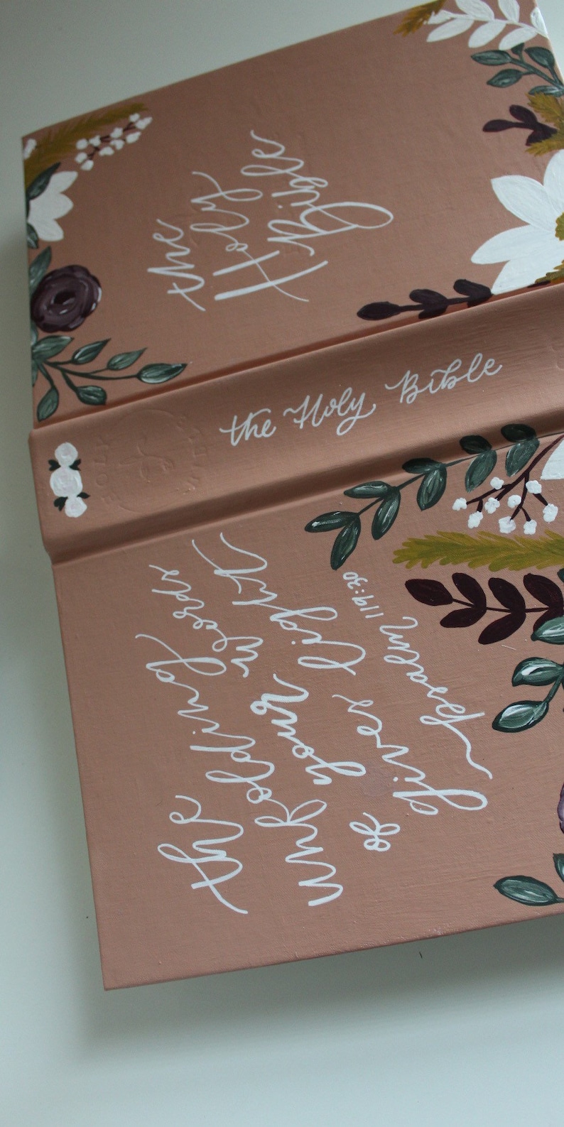 Painted Catholic Journaling Bible Pink - Etsy