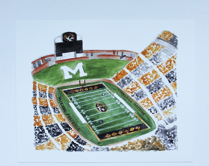 Mizzou Football Stadium Print - Etsy