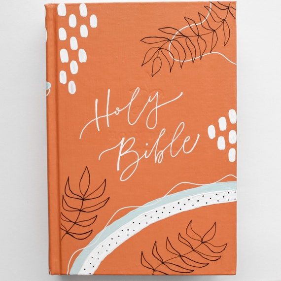 Orange and Blue Catholic Journaling Bible - Etsy