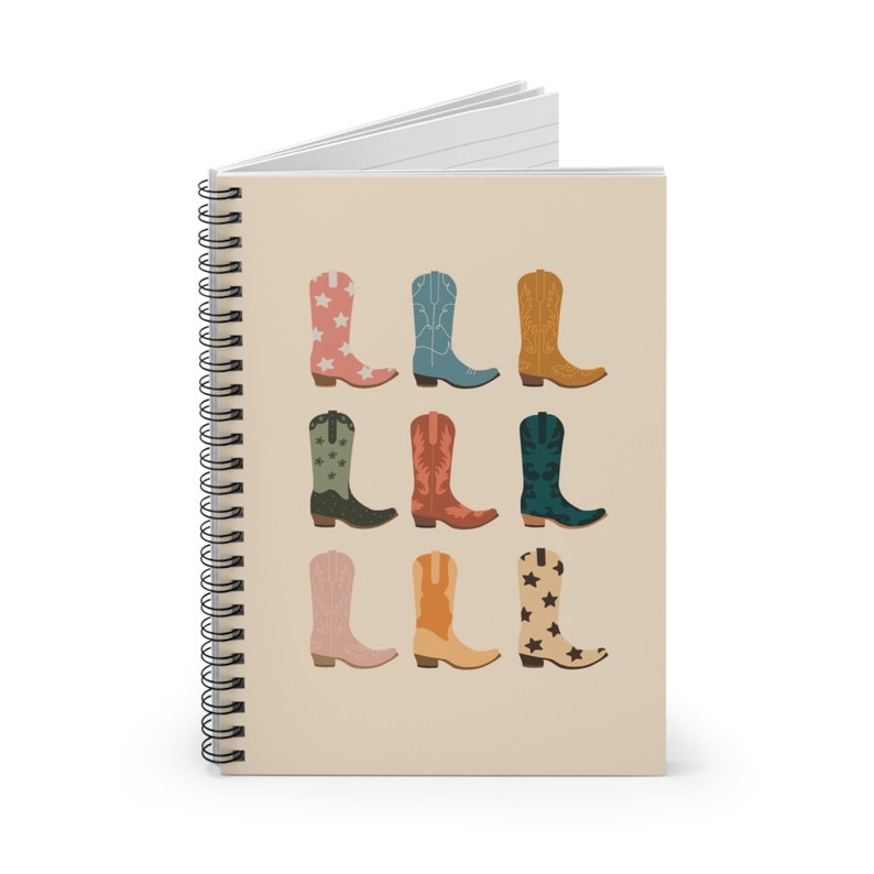 Cowboy Boot Spiral Notebook, Western Style - Etsy