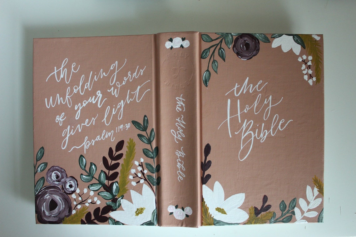 Painted Catholic Journaling Bible Pink - Etsy