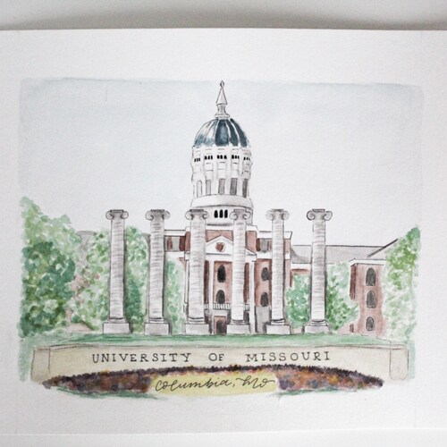The Mizzou Columns Print - Etsy