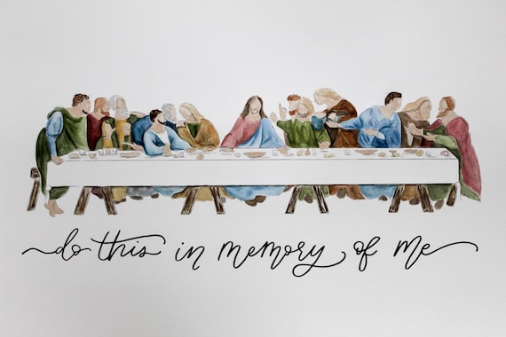Last Supper Watercolor Print | Etsy