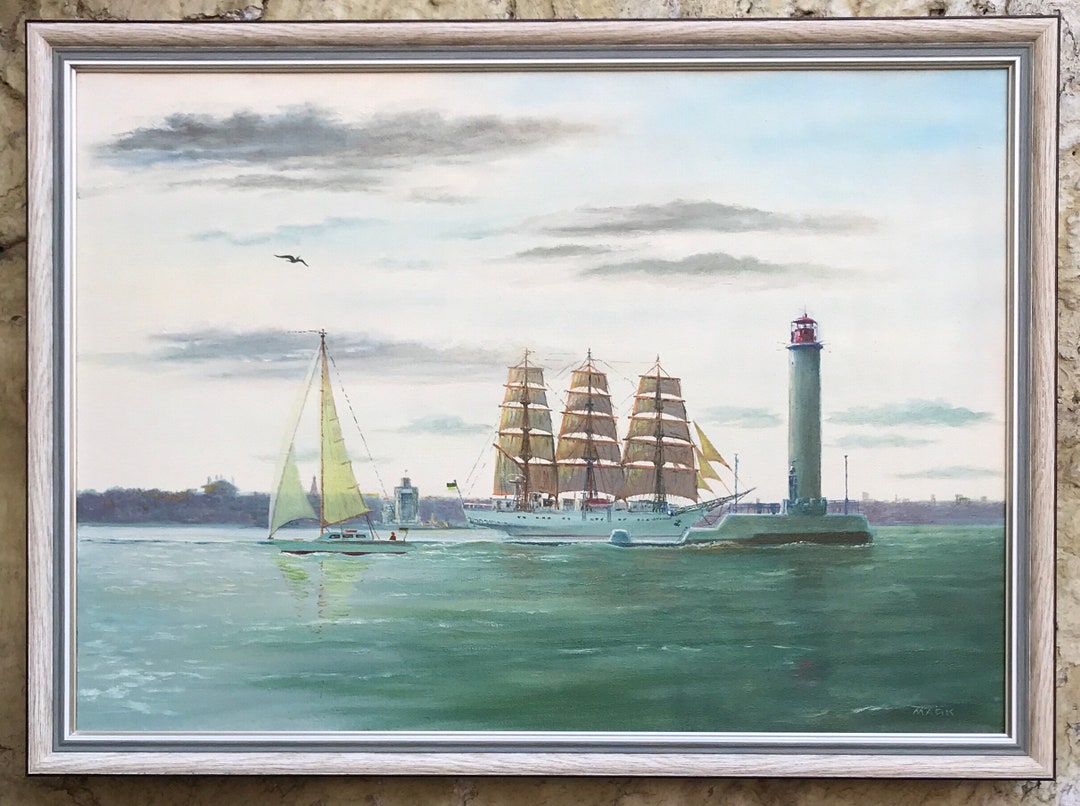 Original Ukrainian Oil Painting, Ukrainian Impressionism Seascape Sea ...