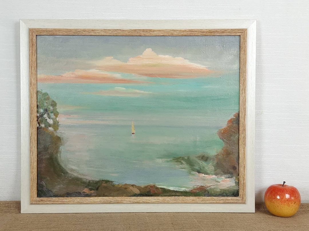 Seascape, Sea Coast, Sailboat, Sailing, Expressionism, Ukrainian ...