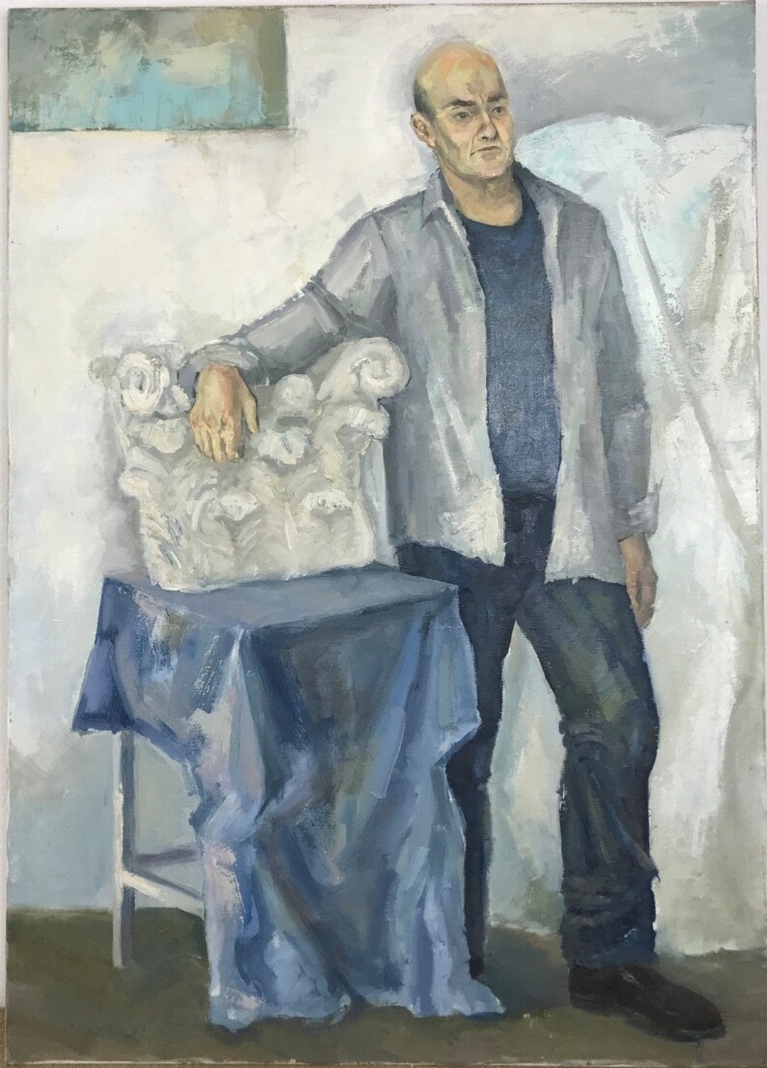Soviet Era Male Portrait, Original Oil Painting, Ukrainian Art - Etsy