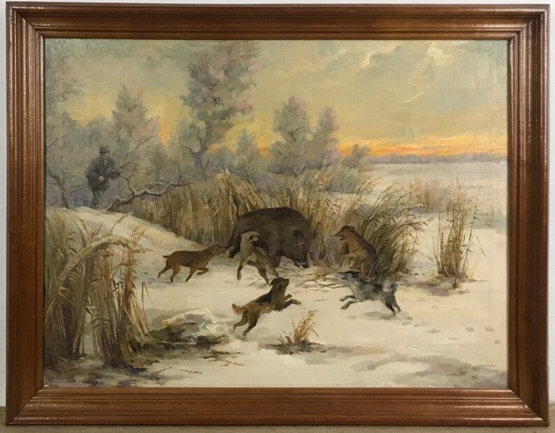 Hunter Hunting Landscaping, Morning Sunshine, Boar Hunting Scene ...