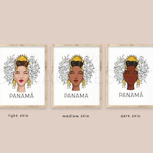 Pollera From Panama | Panamanian Woman Wearing Tembleques and Pollera ...