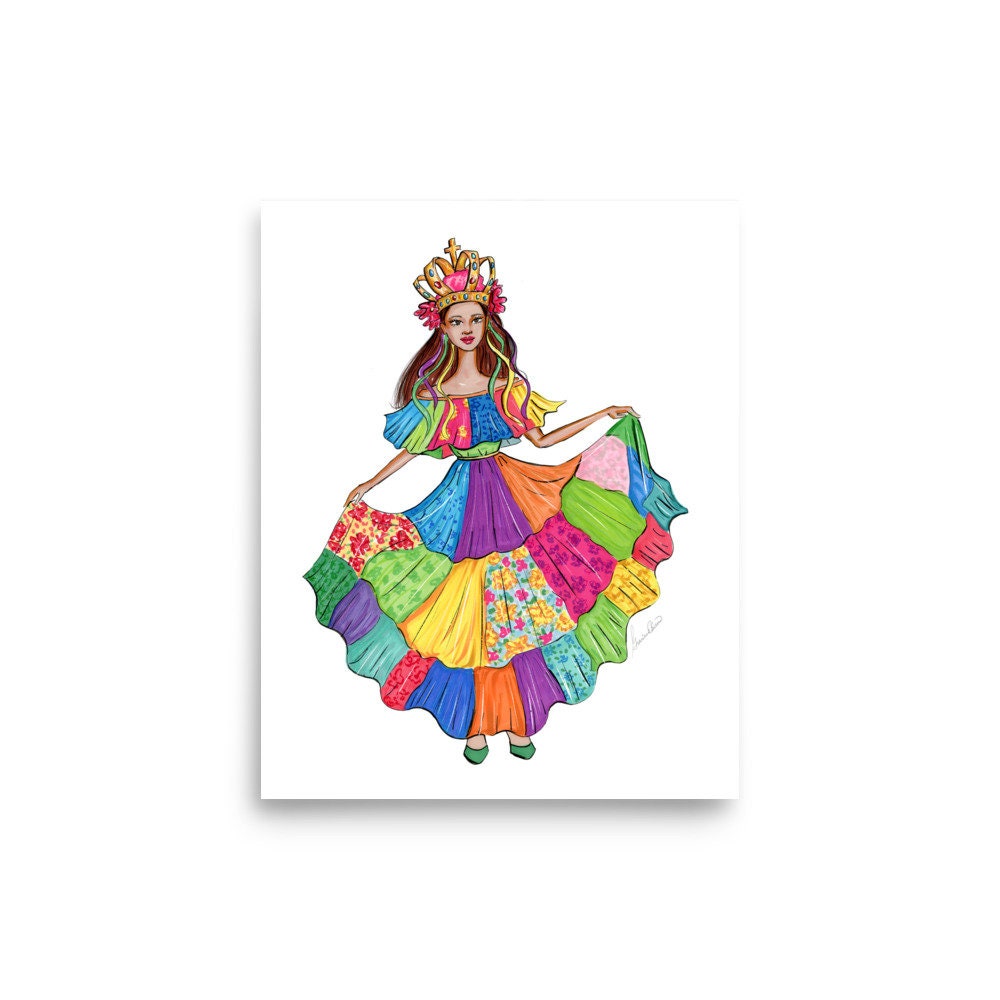 Pollera Congo De Retazos, Congo Queen From Portobelo, Colon Panama ...