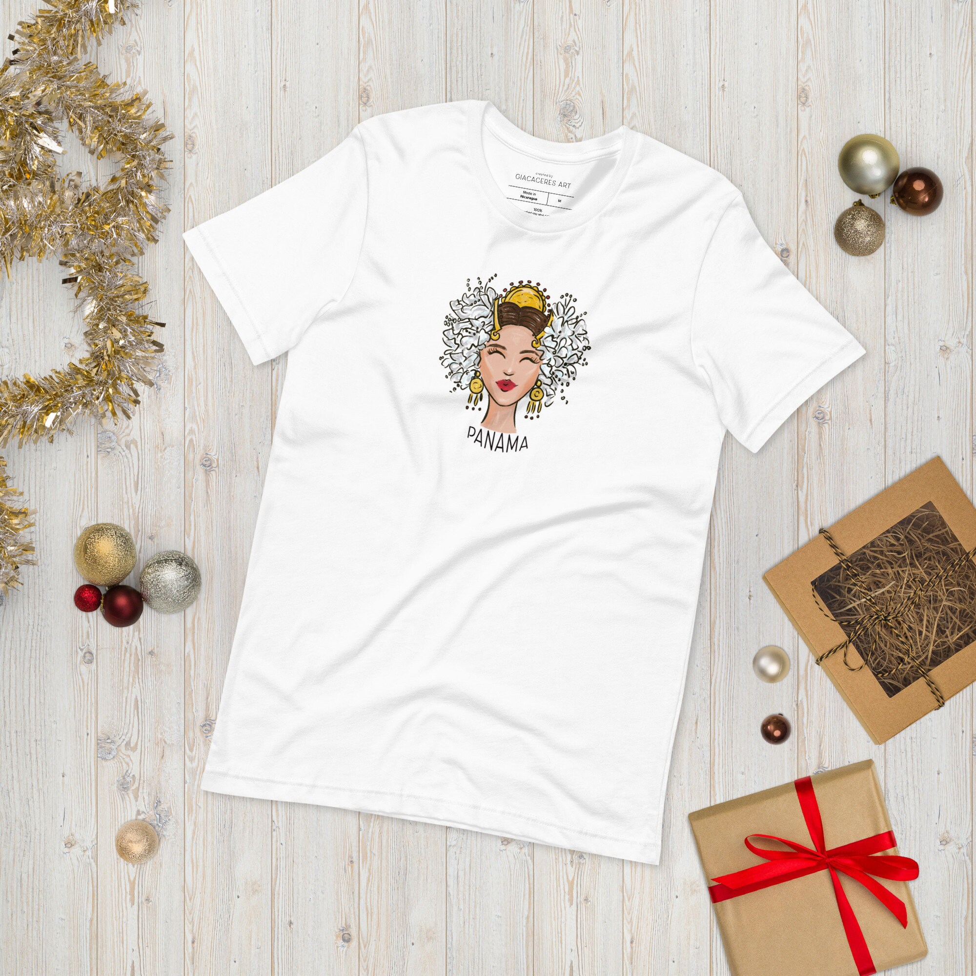 Panama T-shirt | Panamanian Woman in Pollera T-shirt | Empollerada ...