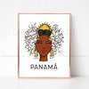 Pollera From Panama Panamanian Woman Wearing Tembleques and Pollera ...