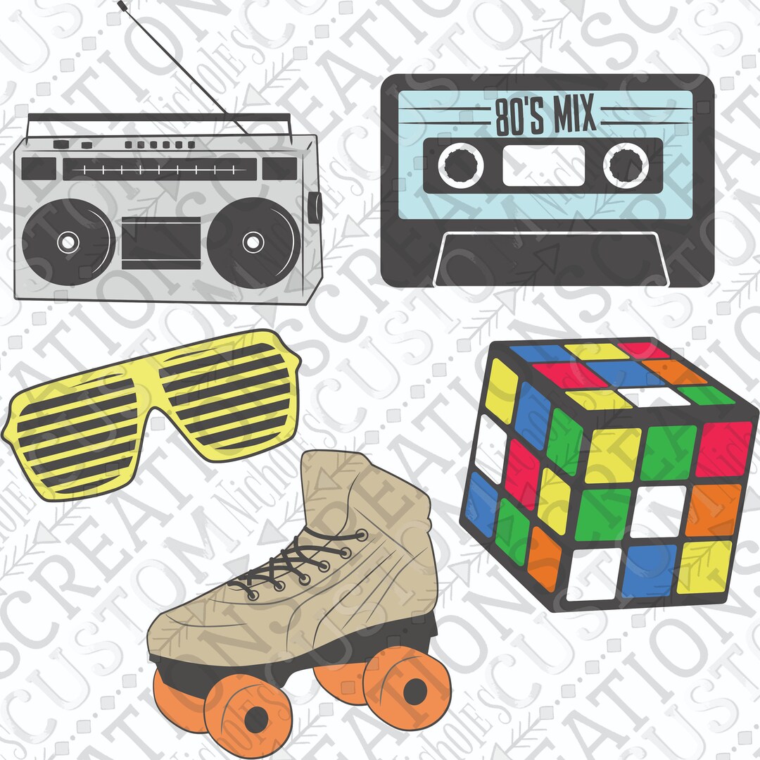 80's Icon Svg Bundle - Etsy