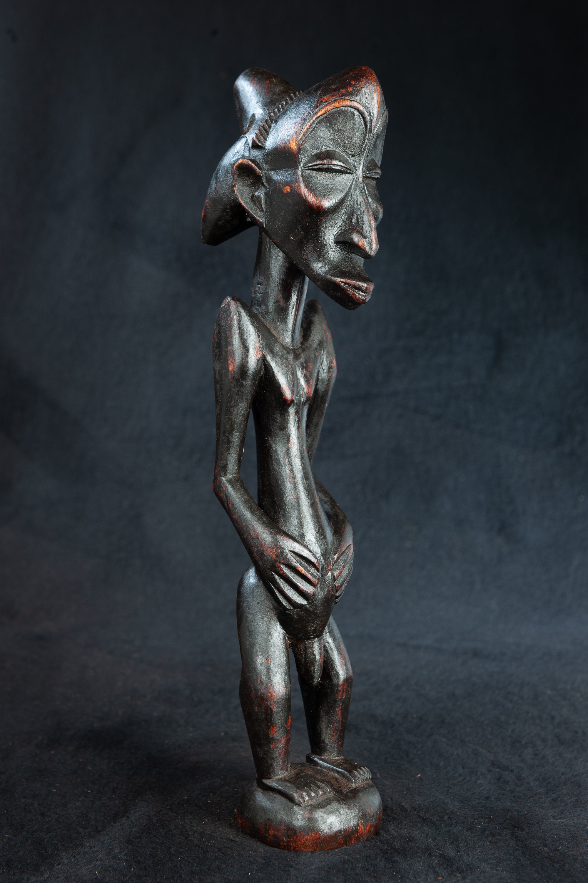 Baluba 'buli' Style Male Statue, Belgian Congo, Central African Tribal ...