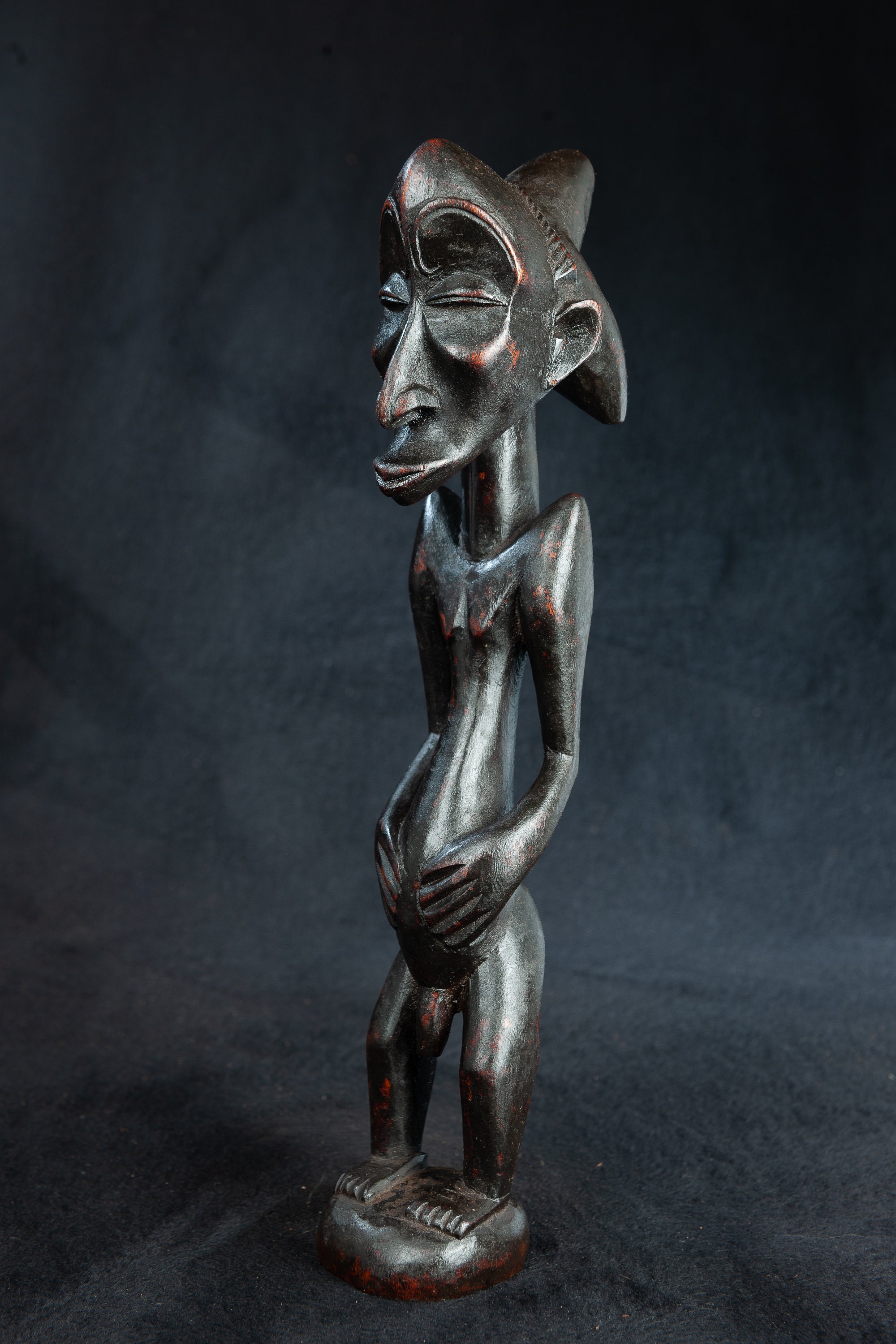 Baluba 'buli' Style Male Statue, Belgian Congo, Central African Tribal ...