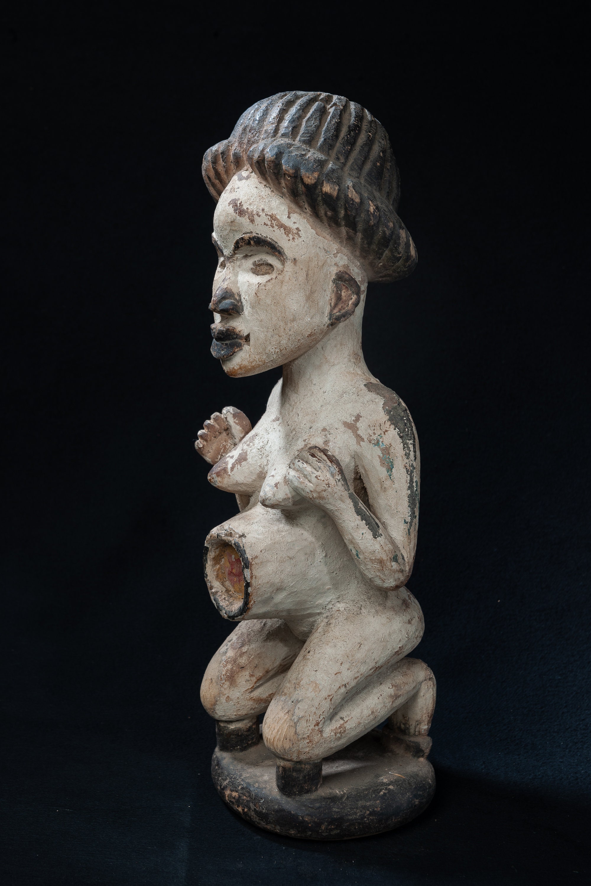 Pende kwilu Female Figure With Bongo Cavity Democratic - Etsy