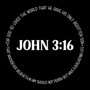 John 3:16 KJV for God so Loved the World Round Shaped Bible Verse SVG ...