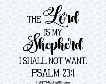 Psalm 23 Svg | Etsy