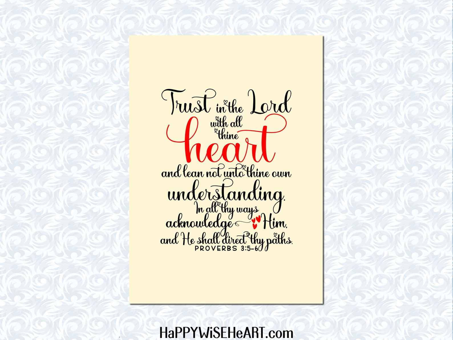 Proverbs 3:5-6 KJV Trust in the Lord With All Thine Heart SVG - Etsy