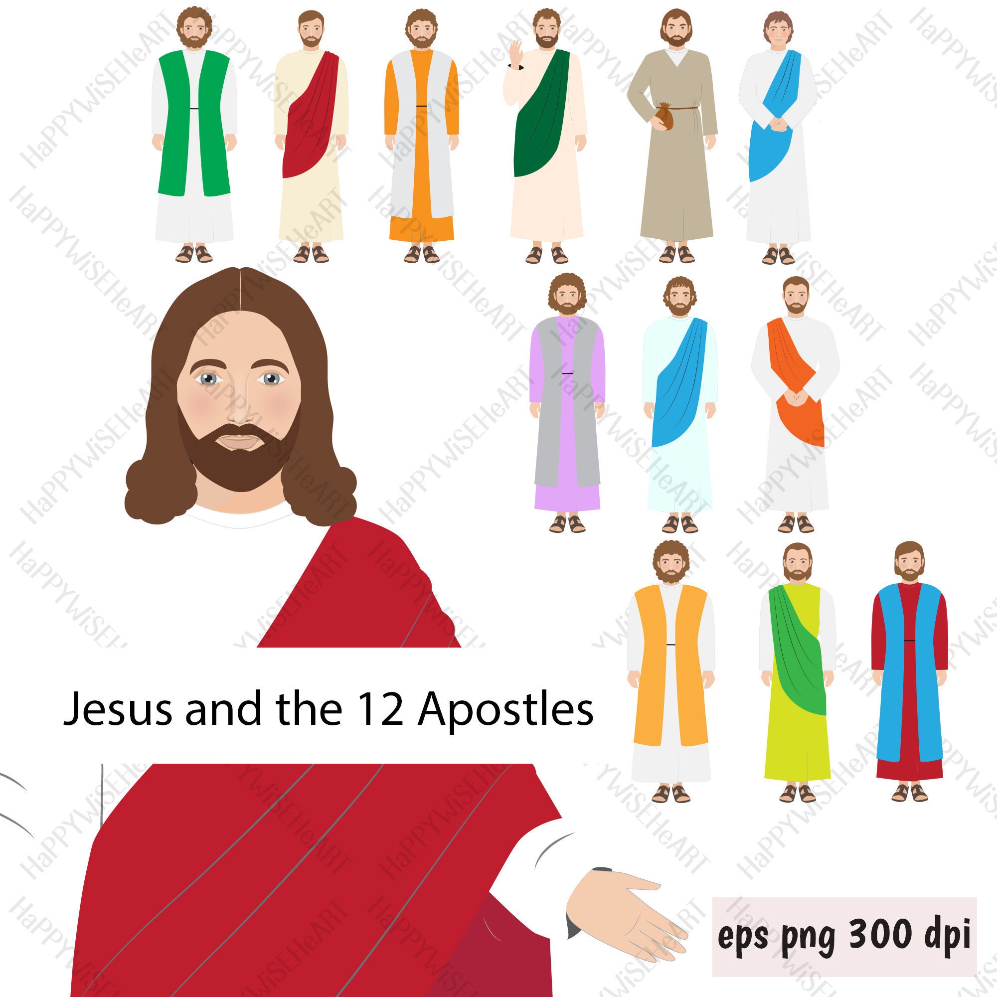 Jesus And Disciples Clipart