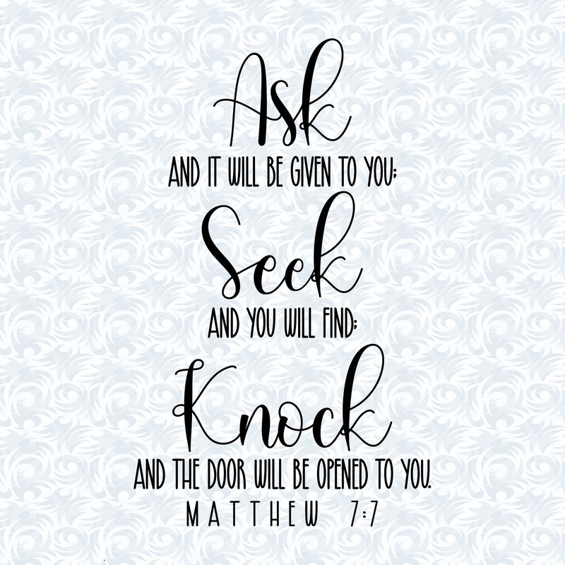 Matthew 7 7 - Etsy