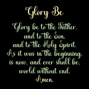 Glory Be Christian Prayer SVG With Commercial License, Christian Wall ...