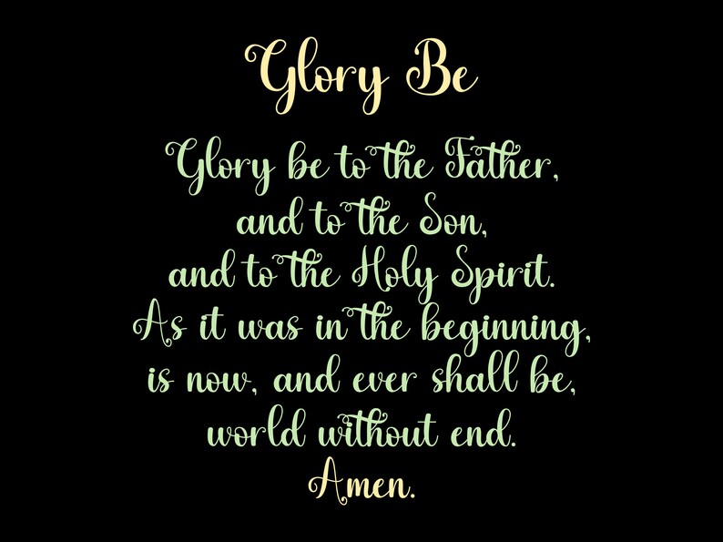 Glory Be Christian Prayer SVG With Commercial License - Etsy