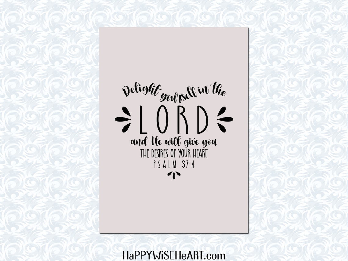 Psalm 37:4 Delight Yourself in the Lord Heart Shaped Bible - Etsy
