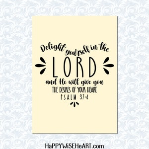 Psalm 37:4 Delight Yourself in the Lord SVG with Commercial | Etsy