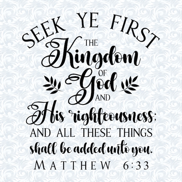 Matthew 6 33 - Etsy