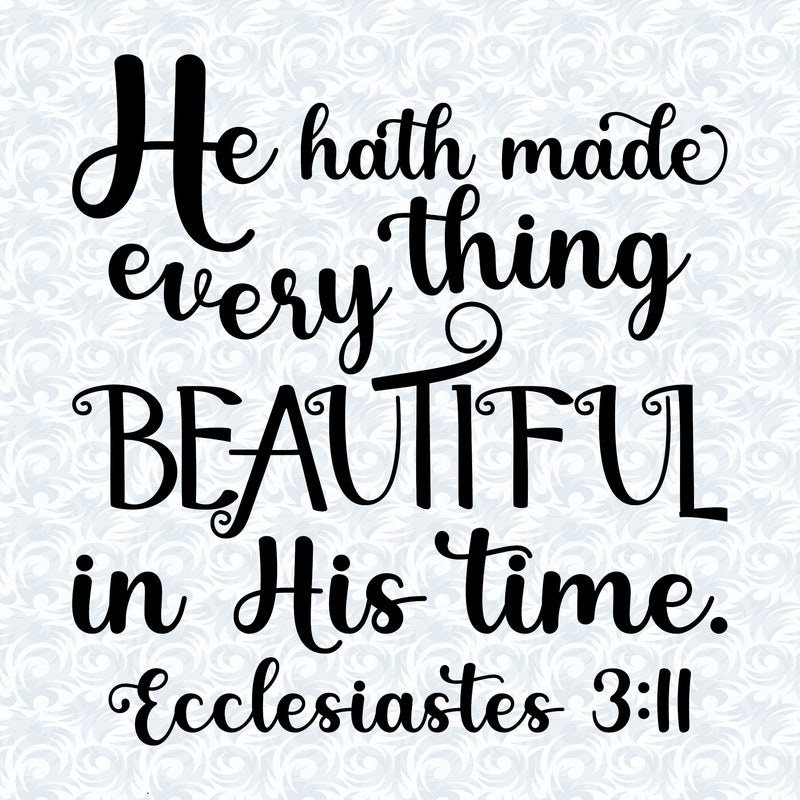 Calligraphy Ecclesiastes - Etsy