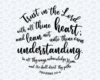 Proverbs 3 5 6 Svg | Etsy
