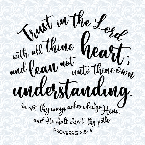Proverbs 3 5 6 - Etsy