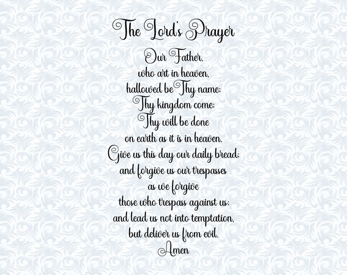 Our Father (the Lord's Prayer) - (SVG, PDF, Digital File Vector Graphic ...