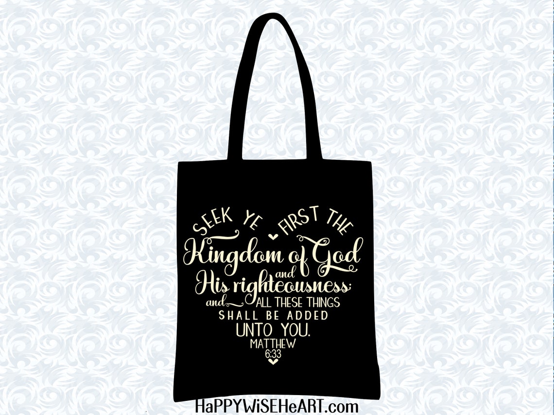 Matthew 6:33 KJV Seek Ye First the Kingdom of God Heart Shaped - Etsy