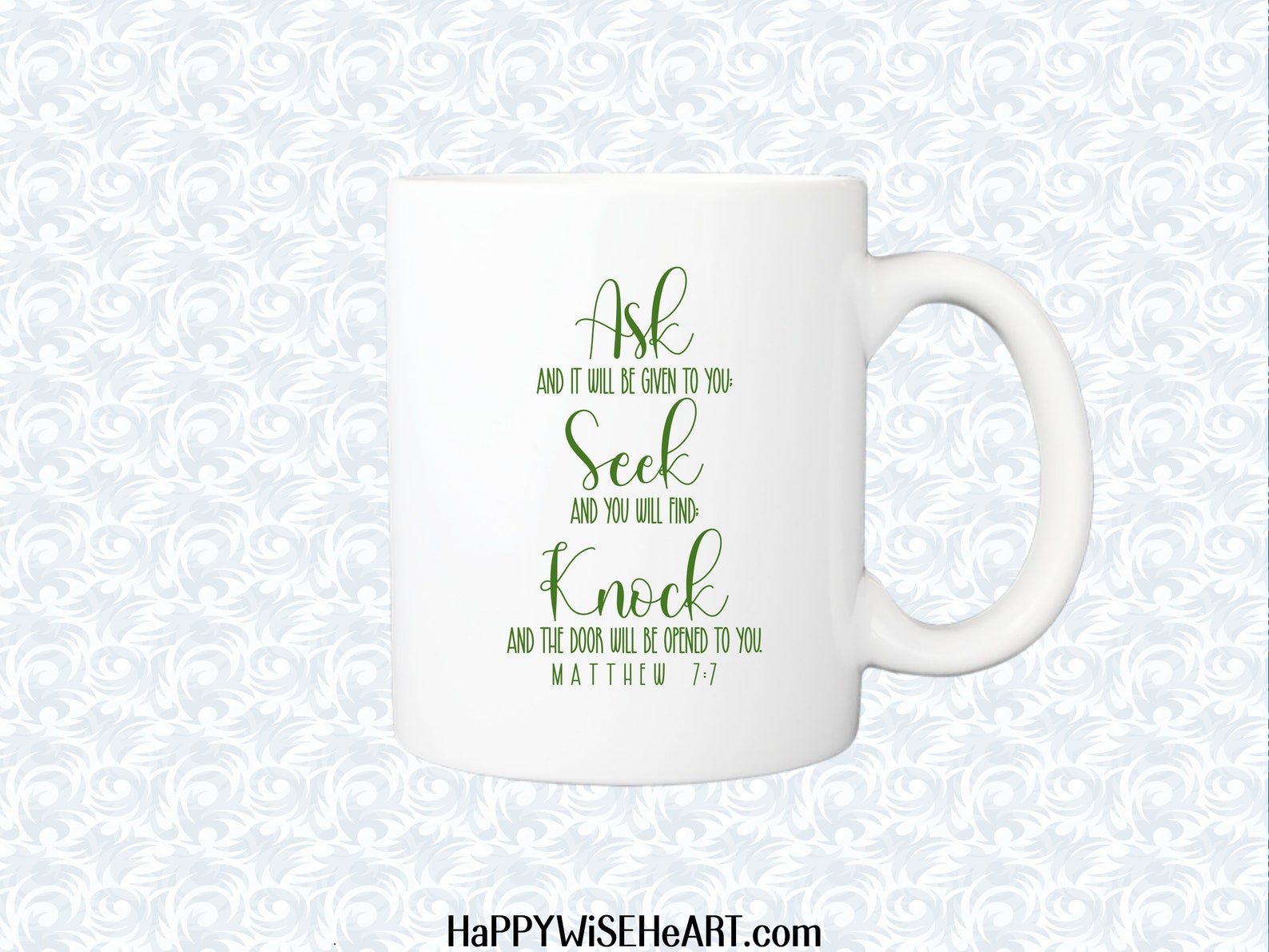 Matthew 7:7 Ask Seek Knock Bible Verse Bible Verse SVG With - Etsy