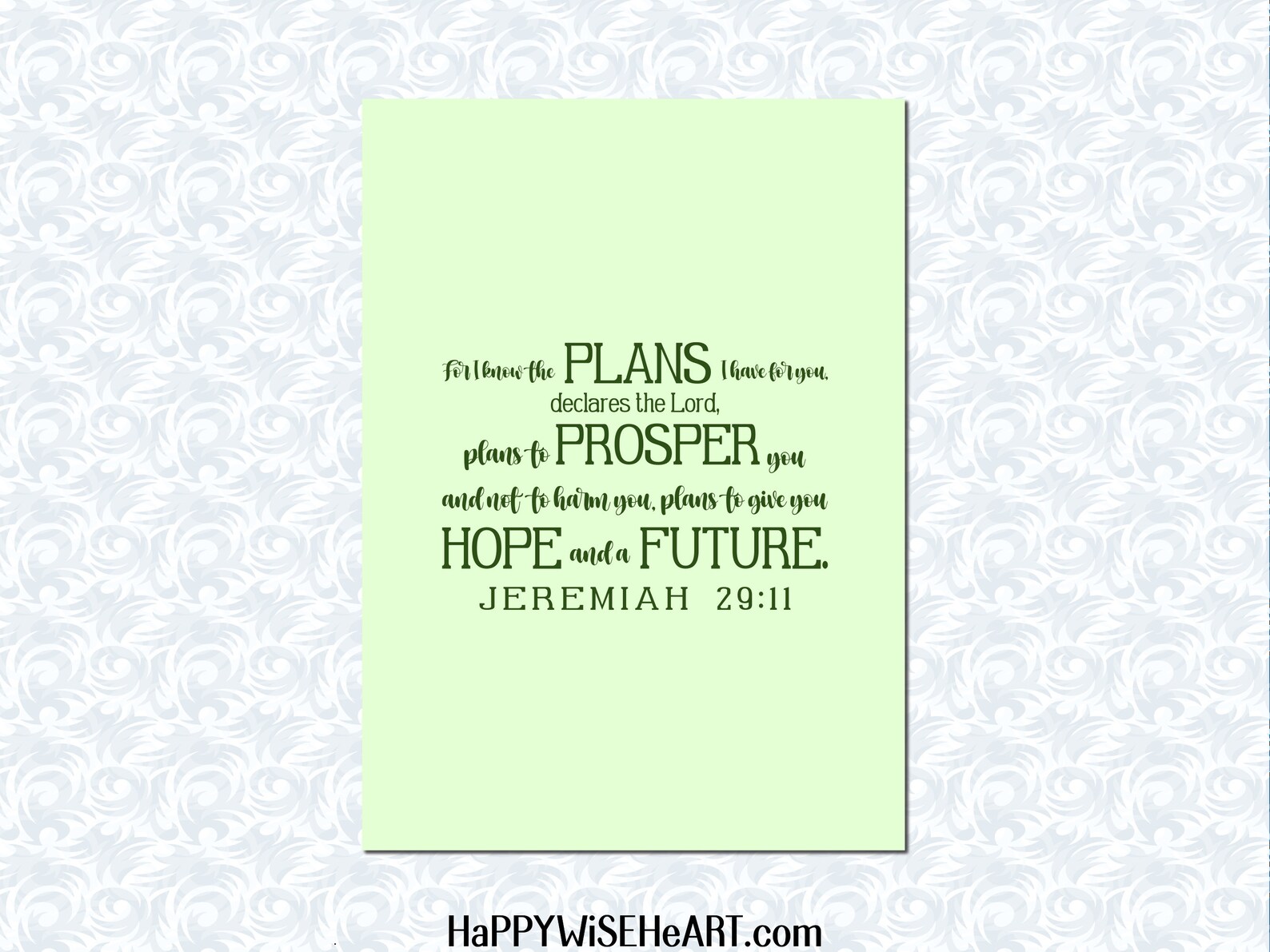 Jeremiah 29:11 for I Know the Plans I Have for You Bible Verse - Etsy